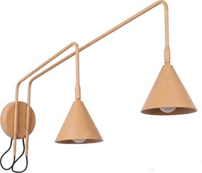 Sollux Lighting Nástěnné svítidlo NOX 2 zlaté s vypínačem