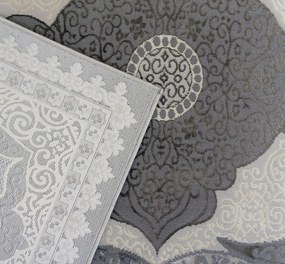 BE Koberec Allianz 6302 GREY - šedý obdélníkový Rozměr: 60x100 cm