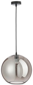 Závěsné skleněné kouřové světlo Ball silver - Ø 30*210 cm