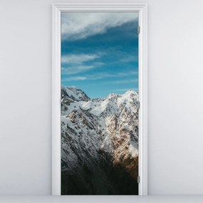 Fototapeta na dveře - Zasněžené vrcholky (95x205cm)
