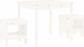 3dílný zahradní bistro set bílý masivní borové dřevo 3157704