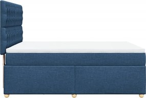 Box spring postel s matrací modrá 160x200 cm textil 3291344