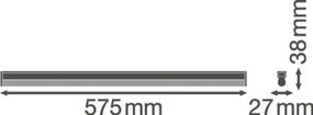 LED svítidlo LEDVANCE Linear Compact Batten 600mm 10W/3000K teplá bílá