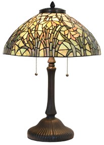 Stolní Tiffany lampa Aglaie – Ø 40*60 cm E27/max 3*60W
