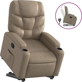 Zvedací polohovací křeslo cappuccino umělá kůže 3204664