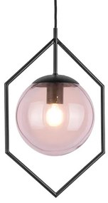 Stropní lampa diamond framed růžová MUZZA