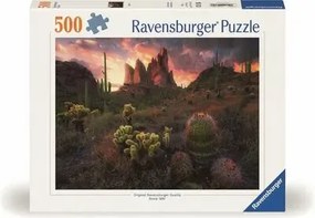 Ravensburger Puzzle: Kaktusy za soumraku / 500 dílků / od 12 let