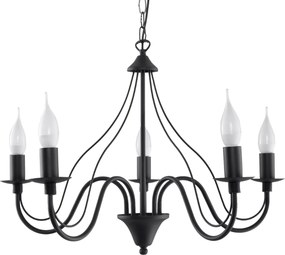 Sollux Lighting Lustr MINERWA 5 černý