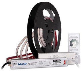 MCLED sestava LED pásek do sauny UWW 5m + kabel + trafo + stmívání