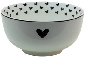 Porcelánová miska na polévku se srdíčky Love Birds - Ø14*7 cm