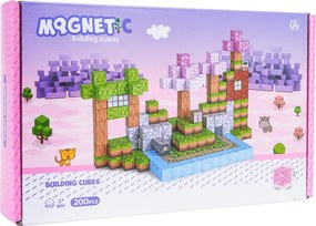 Magnetická stavebnice MAGNETIC Les a železnice, 200 dílků