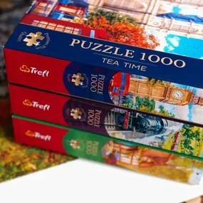 Trefl - Puzzle - Premium Plus Tea Time: Dřevěná chata / 1000 dílků / 6