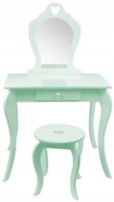 Dětský toaletní stolek v mentolové barvě