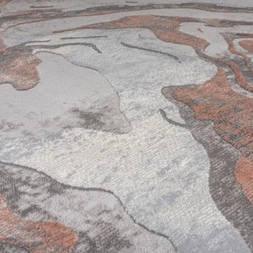 Flair Rugs, Kusový koberec Eris Marbled Blush, 80x150, růžová, ložnice