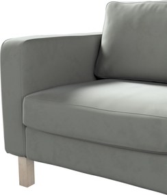 Potah na křeslo IKEA Karlstad, krátký barva šedá látka lesklé, sametová