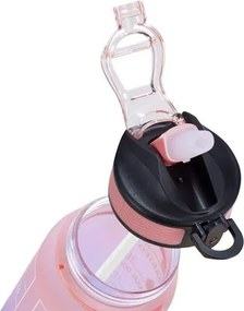 Motivační láhev na vodu 1000 ml, modrorůžová Trizand 24497