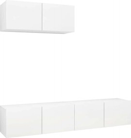 TV skříňky 3 ks bílé kompozitní dřevo 3078701