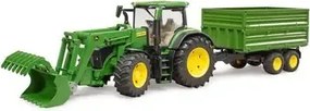 Bruder 03155 Traktor John Deere s předním nakladačem a sklápěcím přívě