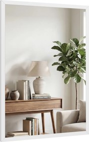 HOMCOM Obdélníkové Zrcadlo 50x70 cm - Koupelnové Zrcadlo, Dekorativní Zrcadlo na Stěnu pro Obývací Pokoj, Vstup nebo Chodbu, Horizontální nebo Vertik…
