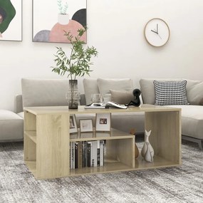 vidaXL Konferenční stolek 100 x 50 x 40 cm dřevotříska [815841] Barva: bílá s vysokým leskem