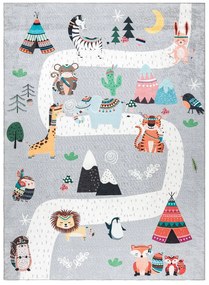 Dywany Łuszczów, Dětský kusový koberec Bambino 2160 Indian grey, 120x170, vícebarevná, dětský pokoj