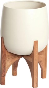 XXXLutz KVĚTINÁČ dřevo, kov, 36/50 cm Light & Living - Květináče a obaly na květináče - 008761078801