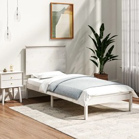 Rám postele bílý masivní borovice 100 x 200 cm,  3104794