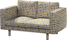 Potah na pohovku IKEA Norsborg 2-místná barva modrá látka pletený vzor, vzorované