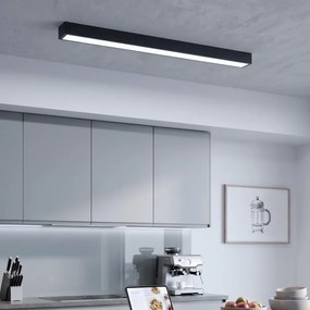 LED Přisazený/lustr na lanku LED/44W/230V 6000K 120 cm černá