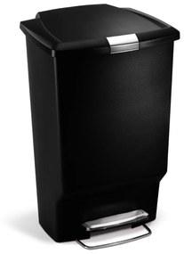 Pedálový odpadkový koš Simplehuman 45 l, obdélníkový, plast, černý - skladem