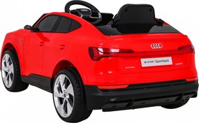 Ramiz Audi E-Tron Sportback pro děti červené + na dálkové ovládání + pohon 4x4 + pomalý start + rádio MP3 + LED