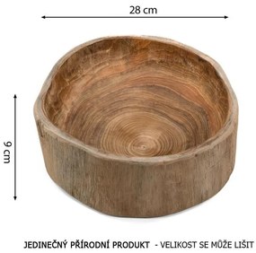 Divero 70707 Dekorativní kulatá dřevěná miska