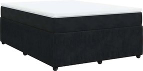 Box spring postel s matrací černá 160x200 cm samet 3285652