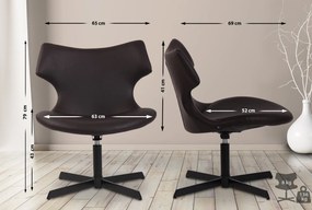 Relaxační křeslo Welland umělá kůže – hnědá