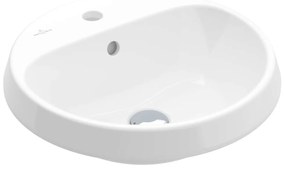 Villeroy & Boch Architectura - Umyvadlo zápustné, 45x45 cm, s přepadem, otvor pro baterii, CeramicPlus, alpská bílá 5A6545R1