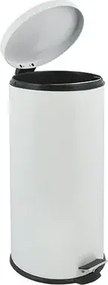 MSV pedálový odpadkový koš bílá / Odpadkový koš / ocel / 30 l