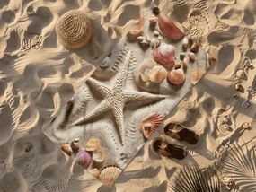 Rychleschnoucí plážová osuška OCEAN SAND barevná 70 x 140 cm, 100% mikrovlákno
