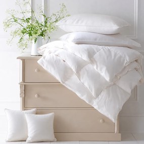 MAXI Set DELUXE 2x péřový polštář, 2x péřová přikrývka, 2x péřový polštářek: Bílá 2x 70x90cm, 2x 140x200cm, 2x 40x40cm