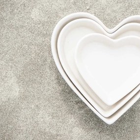 Ib Laursen - keramická mísa Mynte ve tvaru srdce Pure White Velikost: Střední