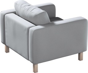 Potah na křeslo IKEA Karlstad, krátký barva šedá látka sametová