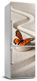 Wallmuralia Foto tapeta na ledničku Kámen zen a motýl 60x180 cm