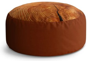 Taburet Circle dřevo 2, hnědá