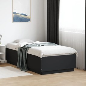 Rám postele černý 90 x 190 cm kompozitní dřevo 3209752