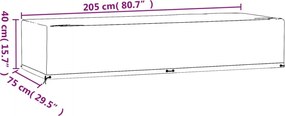 vidaXL Plachty na zahradní lehátko 2 ks 12 oček 205 x 75 x 40 cm PE [3155393]