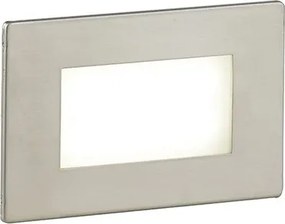 FAN INC-BOLT-503HP Zápustné venkovní svítidlo LED Bolt, bílá/nikl/polykarbonát, 3 W, 200 lm, 4000 K, IP65, včetně nouzové baterie 3 h, 10,7 x 3,25 - FANEUROPE