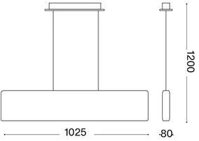 Ideal Lux - LED Lustr na lanku DESK LED/32W/230V 102,5 cm CRI 90 bílá
