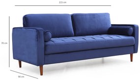 Hanah Home Třímístná pohovka ROME tmavě modrá 560ARE1333