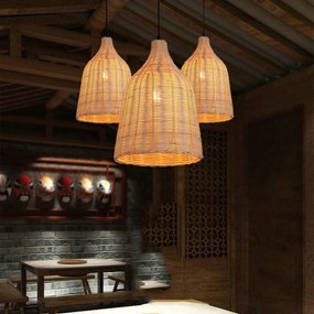 Toolight Natural, stropní závěsné svítidlo 1xE27 APP1646-1CP, přírodní hnědá, OSW-05114