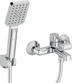 Laveo Alita, vanová baterie s ruční sprchovou soupravou, chromová, LAV-BVA_011D