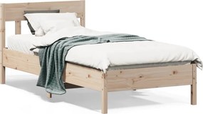 vidaXL Rám postele s čelem voskově 90 x 200 cm masivní borovice [842658] Barva: Přírodní
